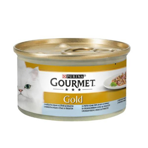 petJungle - Gourmet Gold Duo konzerva za mačke Riba i Spanać komadići u ...